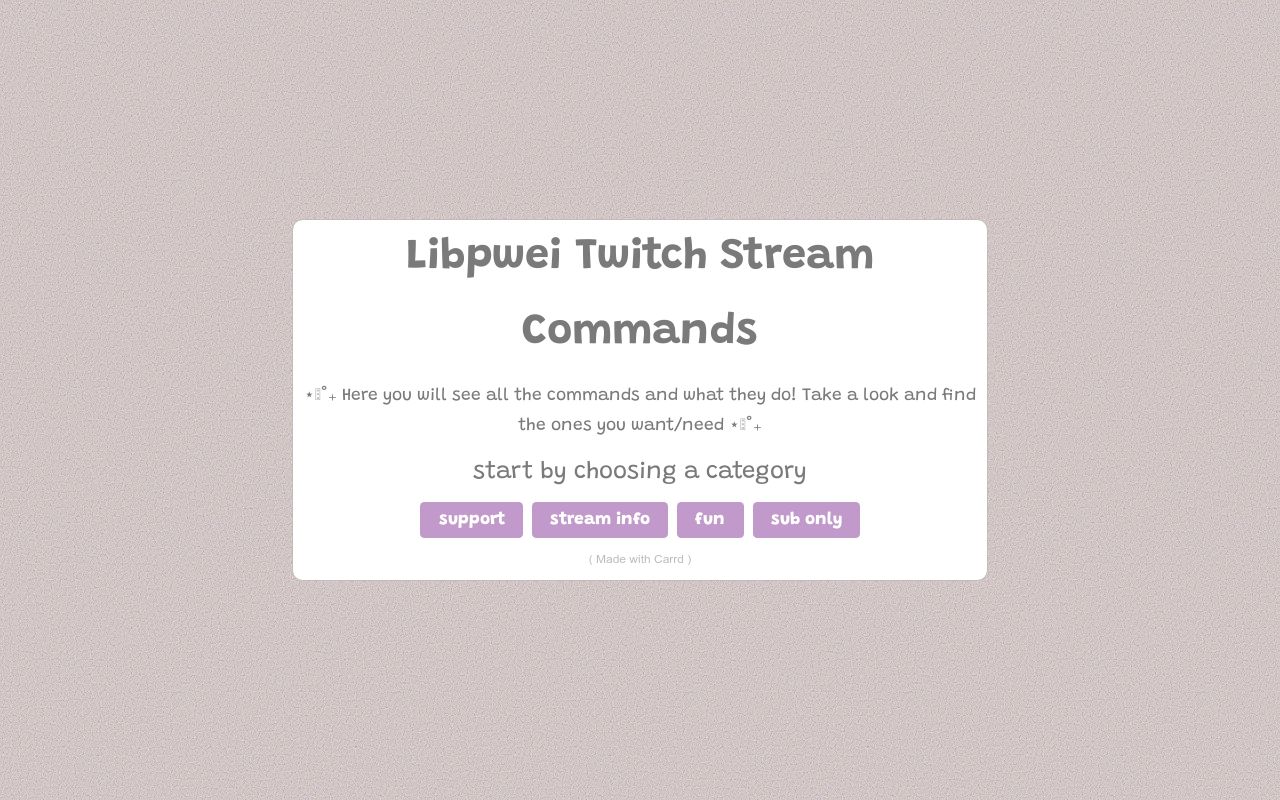 twitch stream commands